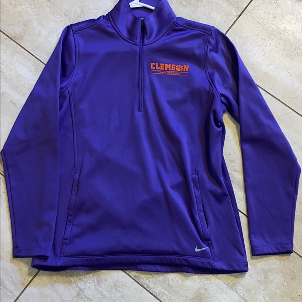 Clemson Track And Field Quarter Zip - Gem